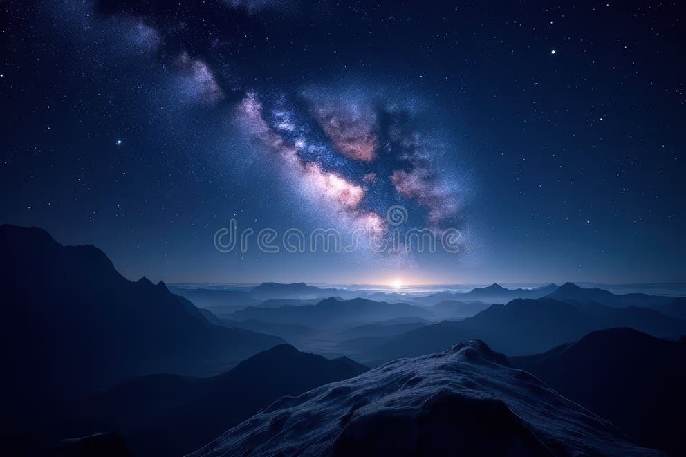 Galactic Explorations Beyond Borders Stock Illustration - Illustration ...