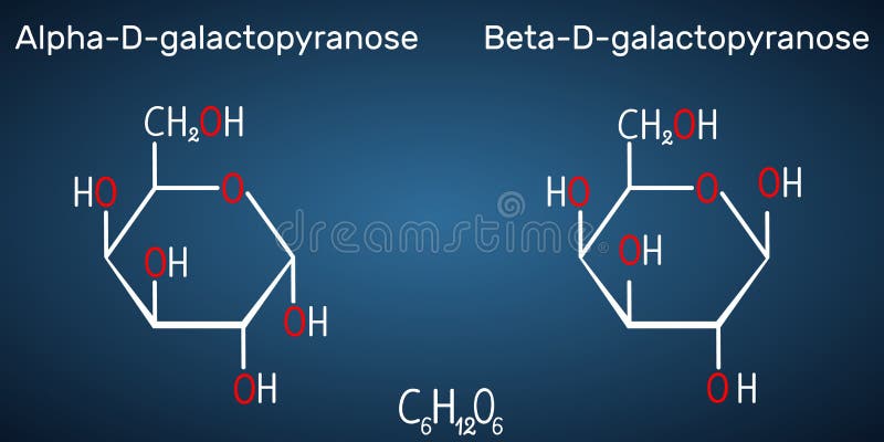 Galactose, Alpha-D-galactopyranose, Milk Sugar Molecule. Cyclic Form ... Galactose, Alpha-D-galactopyranose, Milk Sugar Molecule. Cyclic Form ...