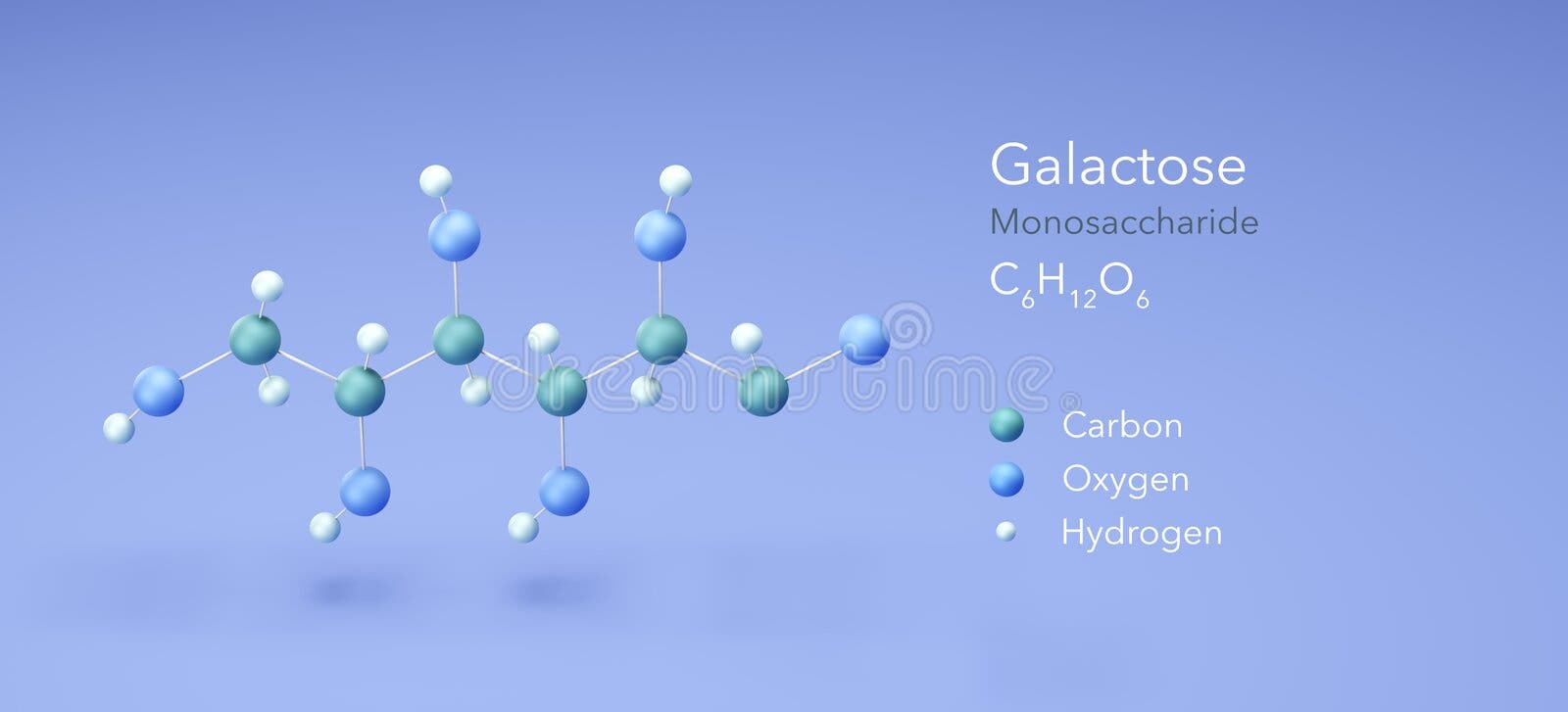 3D Image of Galactose Skeletal Formula Stock Illustration ...