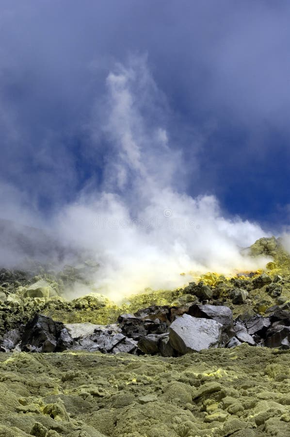 Galapagos Sulfur Volcano stock photo. Image of explosion - 18407472