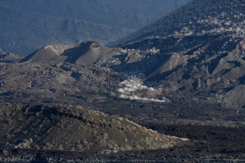 Galapagos Volcanic Landscape 1 Stock Photo - Image of nature, barren ...