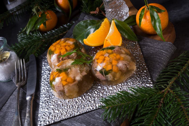 Galart - Polish Winter Meat Jelly Stock Image - Image of gallert, snack ...