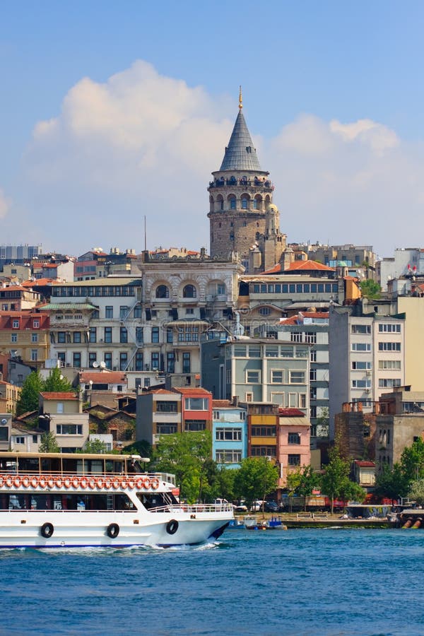Galata District stock photo. Image of horn, panorama, district - 2581404