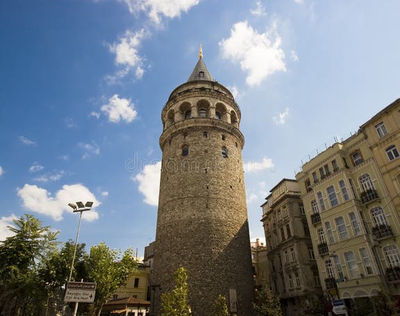 Galata Tower stock photo. Image of building, genoese, road - 5720486