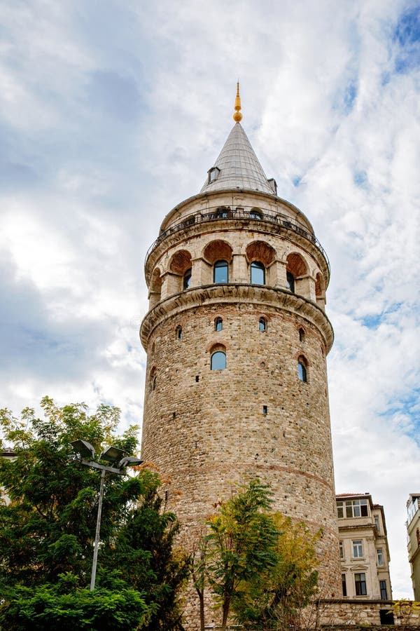 Galata Tower, Istanbul. Historic Building in Turkey. Stock Image ...