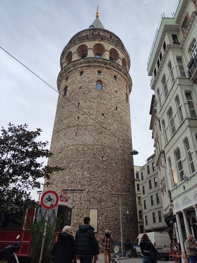Galata Tower Over the Crowded of Building of Istanbul Editorial Stock ...