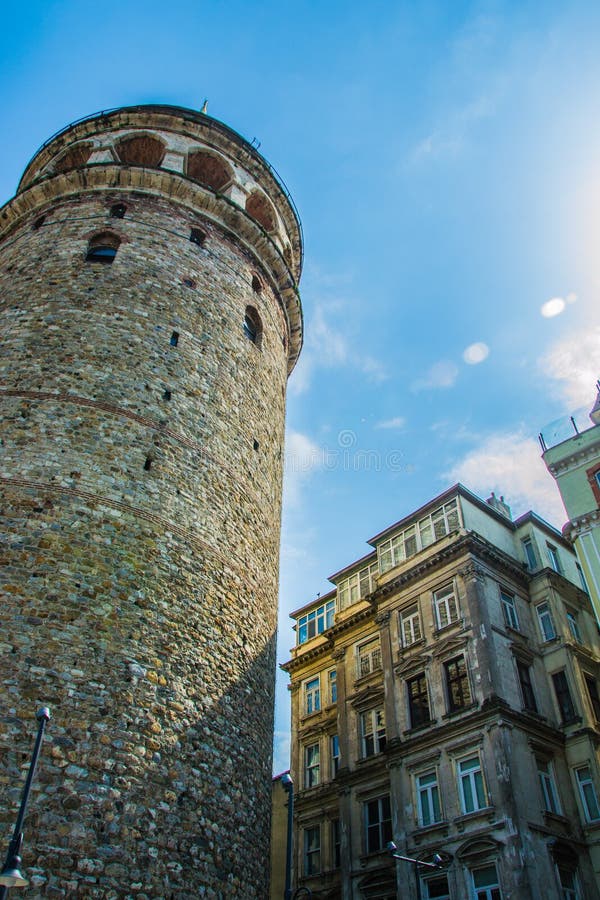 Galata Tower stock photo. Image of istanbul, golden, dusk - 54765384