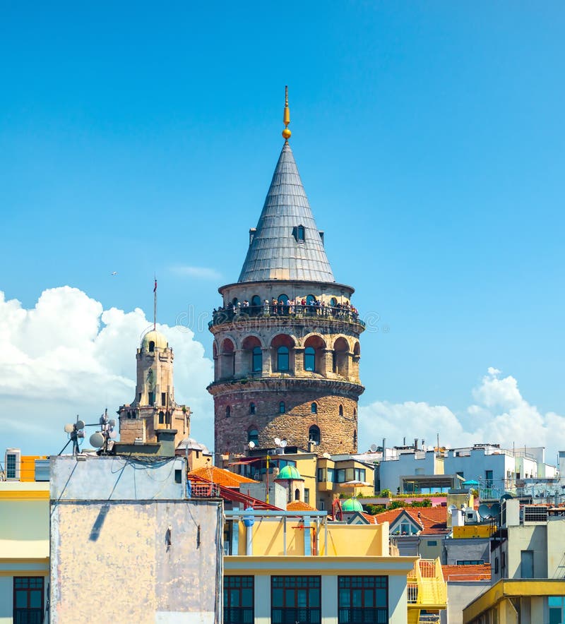 Galata tower and in Turkey stock photo. Image of cityscape - 173499564