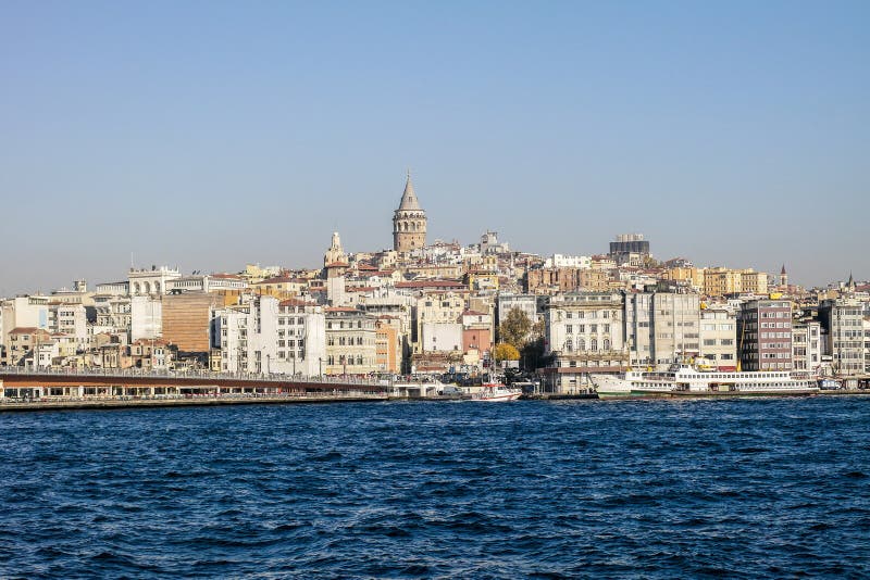 Galata tower view stock photo. Image of historical, bridge - 64281604