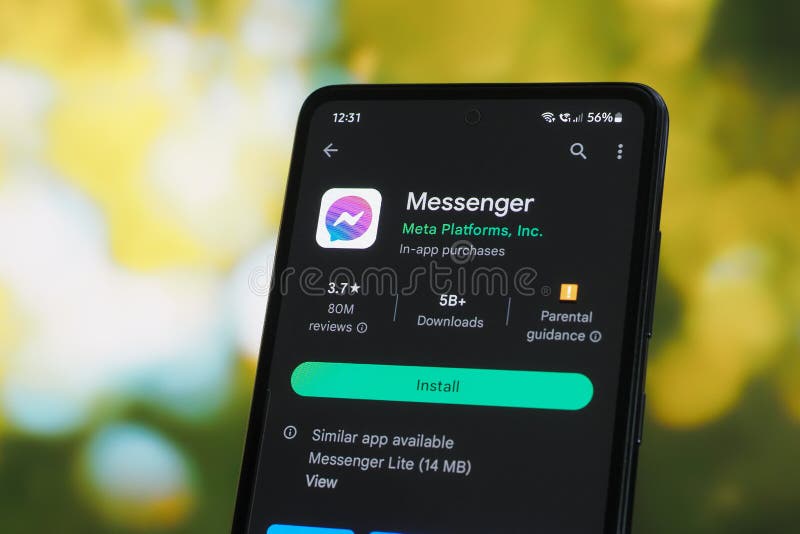 Galati, Romania - July 11, 2022: Messenger Application Available on ...