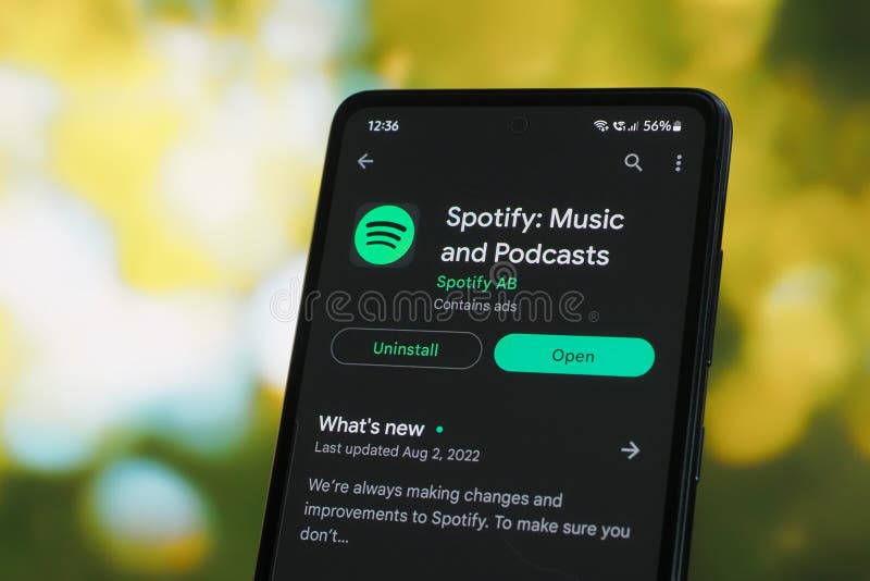 Galati, Romania - July 11, 2022: Spotify Application Available on ...