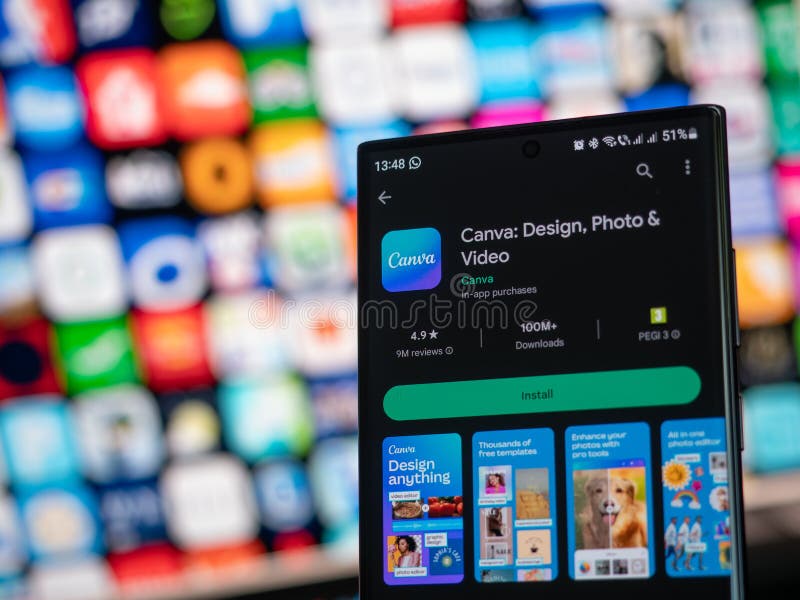 Galati, Romania - October 31, 2022: Canva Application Available on ...