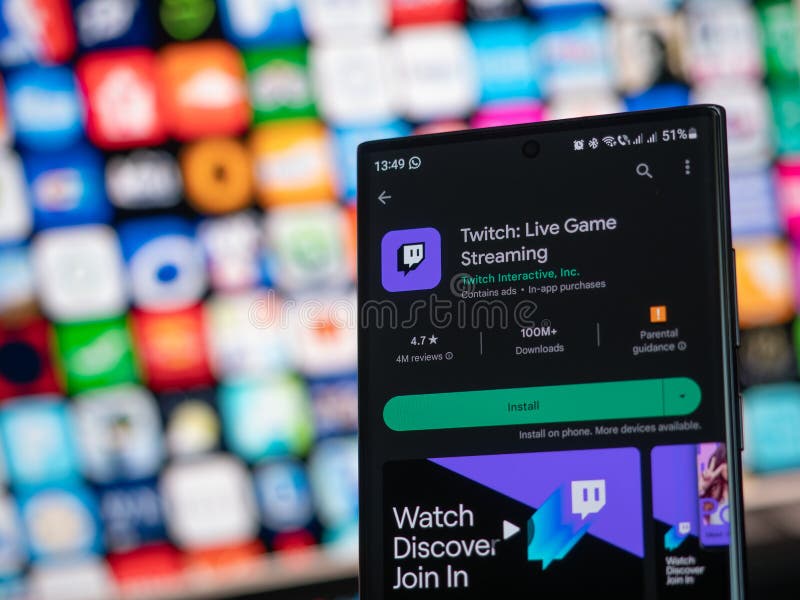 Galati, Romania - October 31, 2022: Twitch Application Available on ...