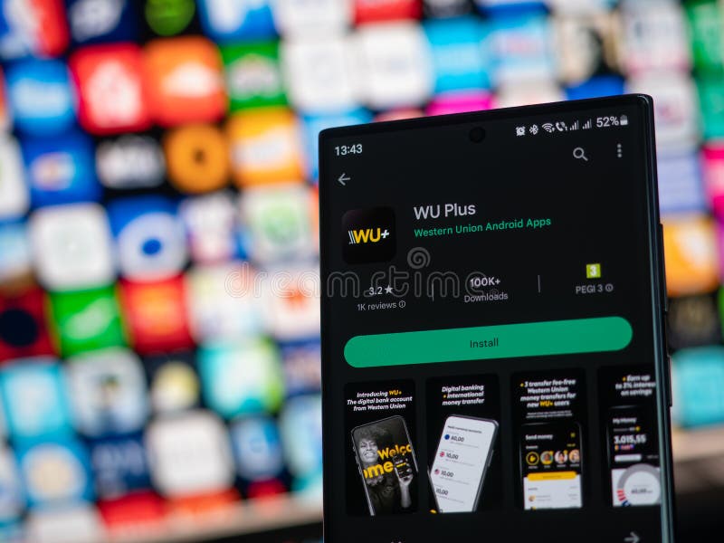 Galati, Romania - October 31, 2022: WU Plus Application Available on ...