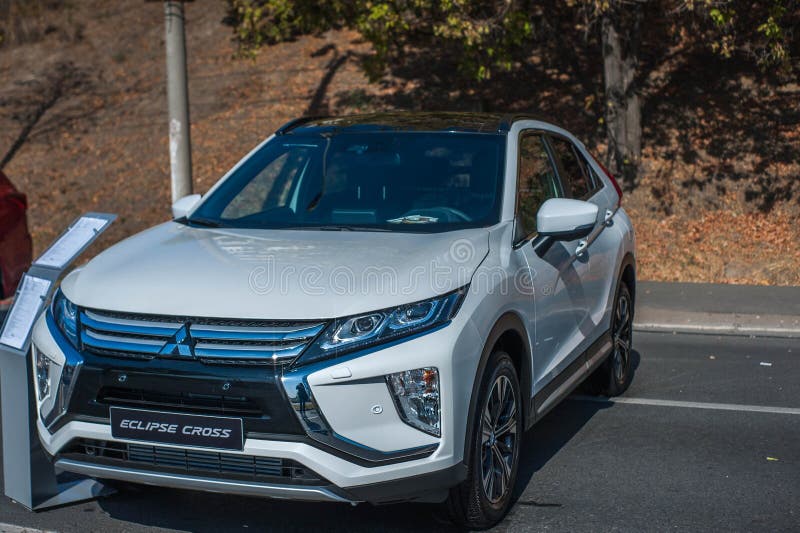 Galati, Romania - September 15, 2019: White Mitsubishi Eclipse Cross ...
