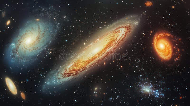 Galaxies in the Width of Space Created with Generative AI. Lots of ...