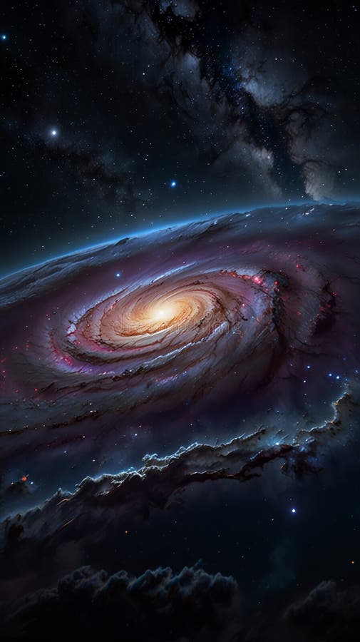 Galaxy Andromeda AI-Generated Wallpaper Stock Illustration ...