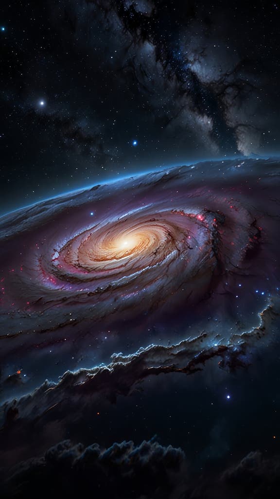 Galaxy Andromeda AI-Generated Wallpaper Stock Illustration ...
