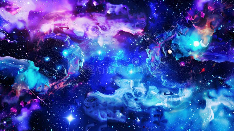 Galaxy As a Complex Network of Interconnected Star Systems Stock Photo ...
