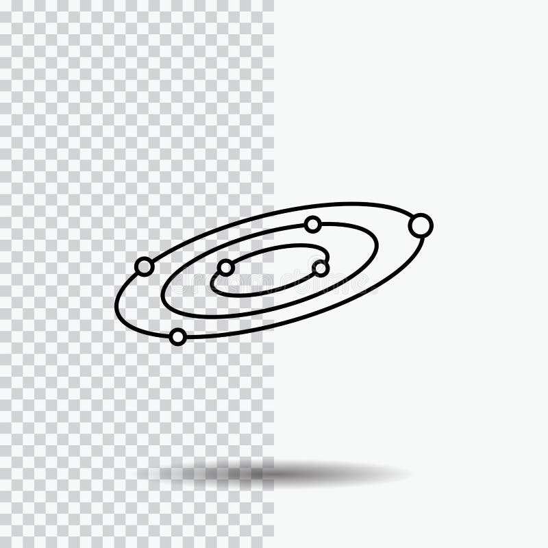 Galaxy, Astronomy, Planets, System, Universe Line Icon on Transparent ...
