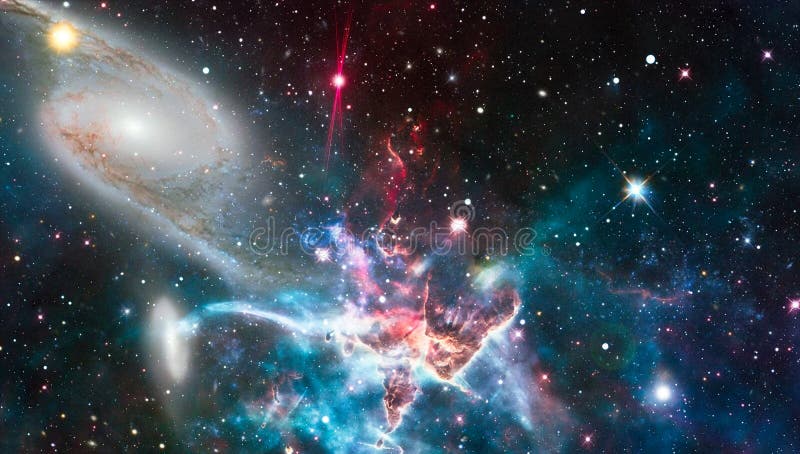 Galaxy Background with Nebula, Stardust and Bright Shining Stars.nebula ...