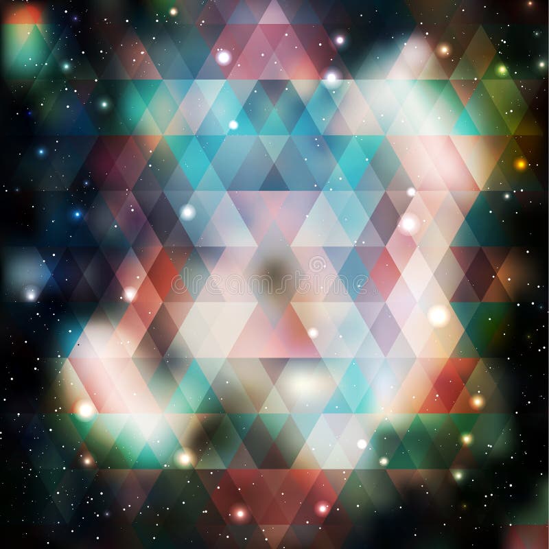 Triangle Background with Galaxy Texture Stock Vector - Illustration of ...