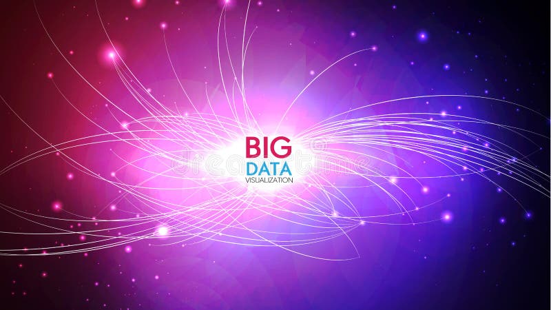 Galaxy Net Big Data Design, Digital Network Web. Stock Vector ...