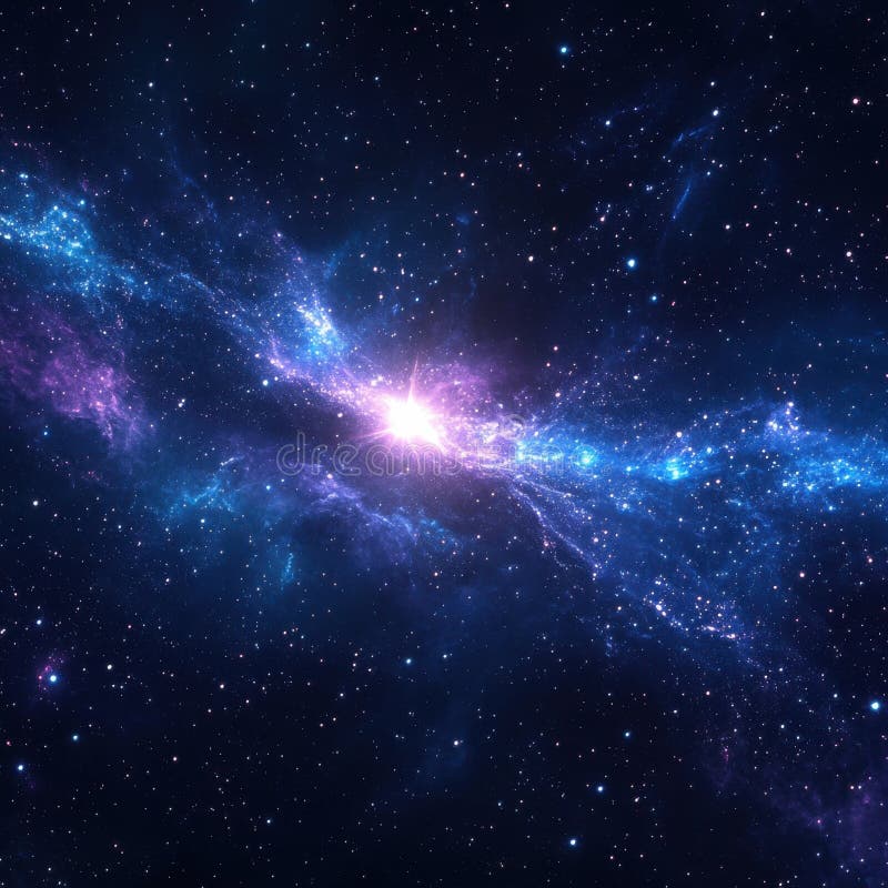 Beautiful Purple Blue Galaxy Bright Star Middle Stock Photos - Free ...