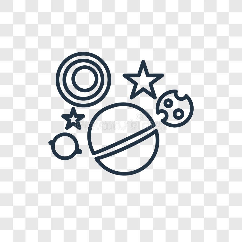 Galaxy Concept Vector Linear Icon Isolated on Transparent Background ...