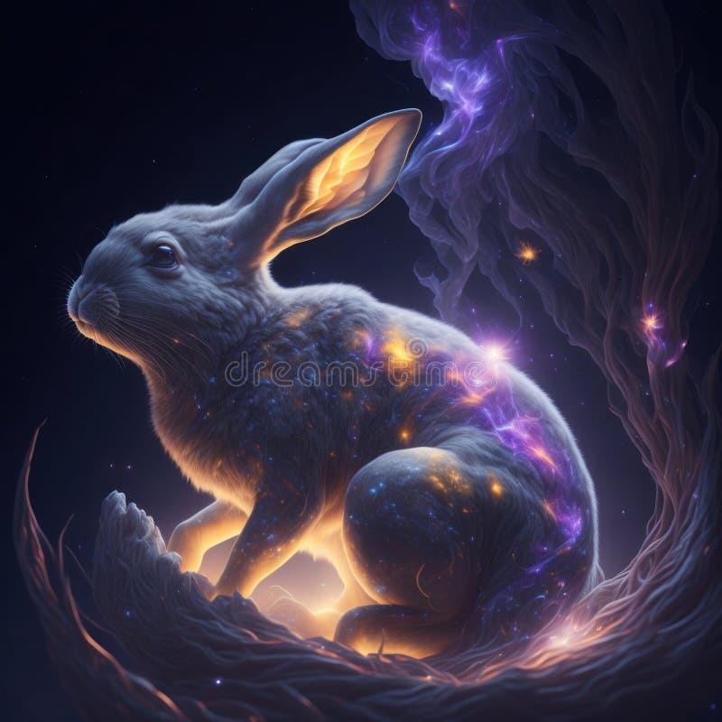 Galaxy and Constellations with Rabbit, Zodiac Pattern for Background ...