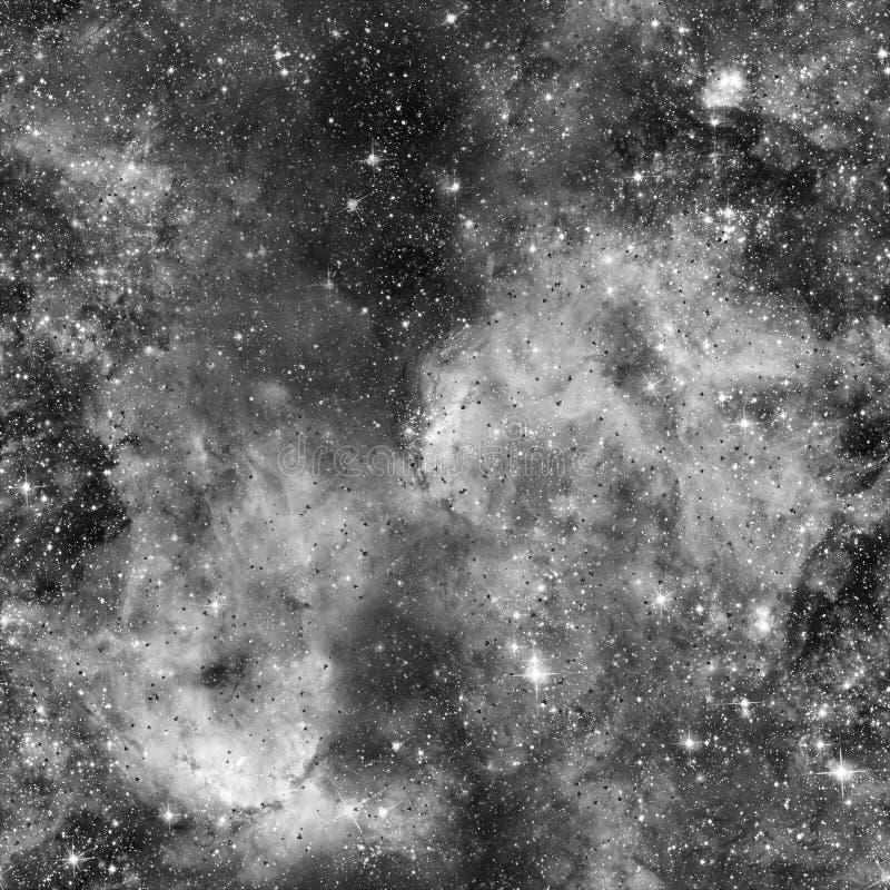 Galaxy Fabric Seamless Pattern. Black and White Stock Photo - Image of ...