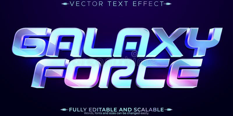 Galaxy Force Text Effect, Editable Space and Cosmic Customizable Font ...