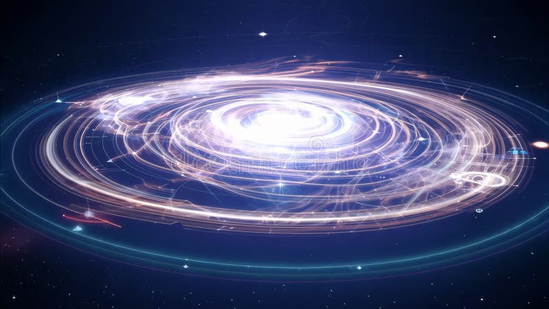 Galaxy Forming and Emitting Light in Deep Space Stock Video - Video of ...