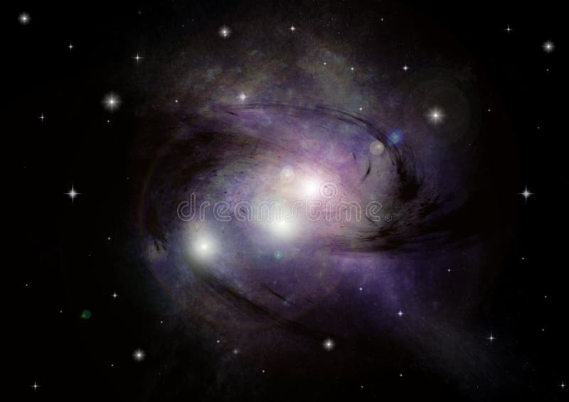 Galaxy in a free space stock illustration. Illustration of nebulae ...