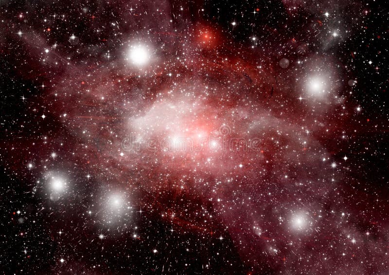 Galaxy in a free space stock illustration. Illustration of nebulae ...