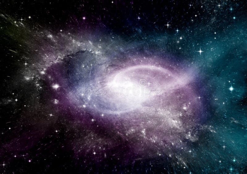 Galaxy in a free space stock illustration. Illustration of planets ...