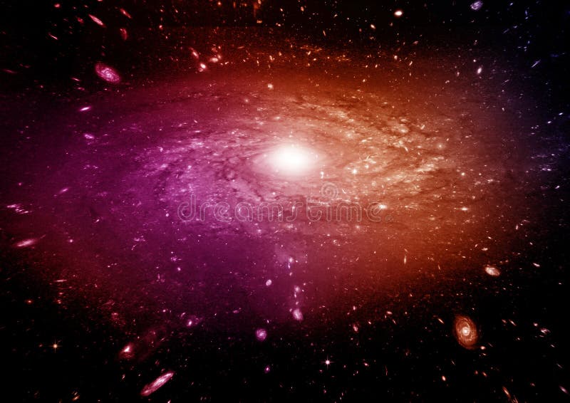 Galaxy in a free space stock illustration. Illustration of light - 96184856