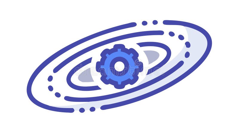 Galaxy with Gear for Cosmic Engineering, Vector Design Generative AI ...