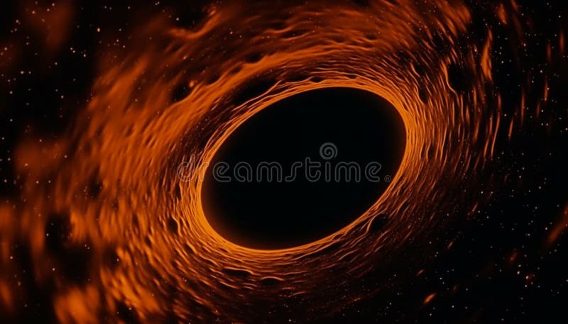 Galaxy Glowing Sphere Orbits Star in Abstract Natural Phenomenon ...