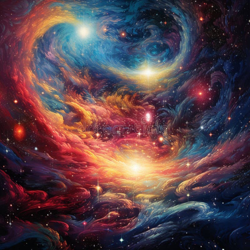 Galaxy Harmonies: Celestial Melodies of Planets and Stars Stock ...