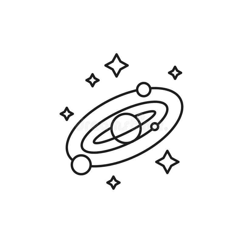 Galaxy Icon in a Minimalistic Style Vector Stock Vector - Illustration ...