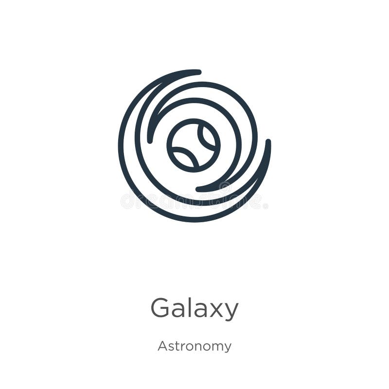 Galaxy Thin Line Icon. Universe Vector Illustration Isolated on White ...