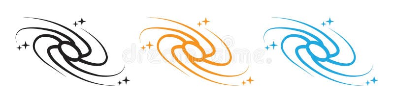 Galaxy Icon Vector Logo Set Collection for Web App Ui Stock Vector ...