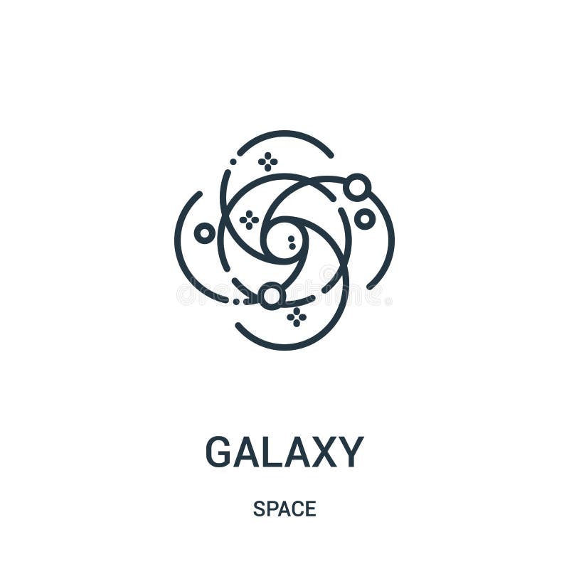 Galaxy Icon Vector from Space Collection. Thin Line Galaxy Outline Icon ...