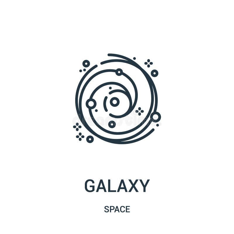 Galaxy Icon Vector from Space Collection. Thin Line Galaxy Outline Icon ...