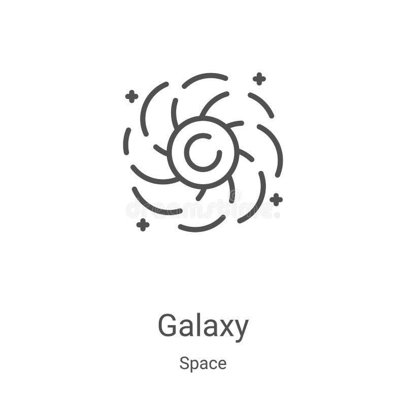 Linear Galaxy View Icon From Astronomy Outline Collection. Thin Line ...