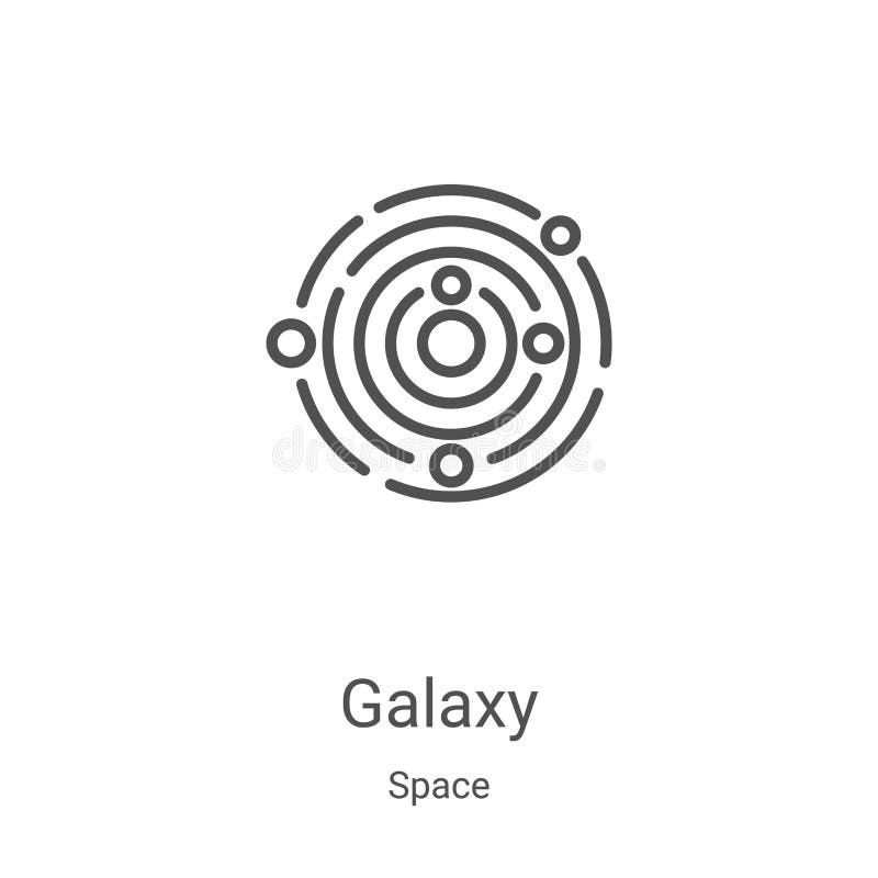 Galaxy Icon Vector from Space Collection. Thin Line Galaxy Outline Icon ...