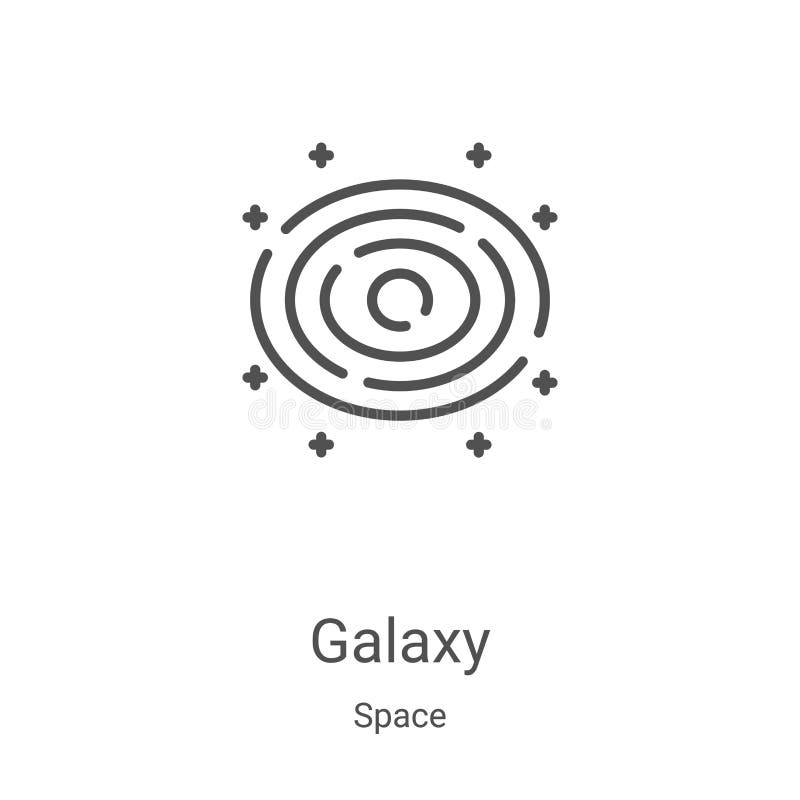 Galaxy Icon Vector from Space Collection. Thin Line Galaxy Outline Icon ...