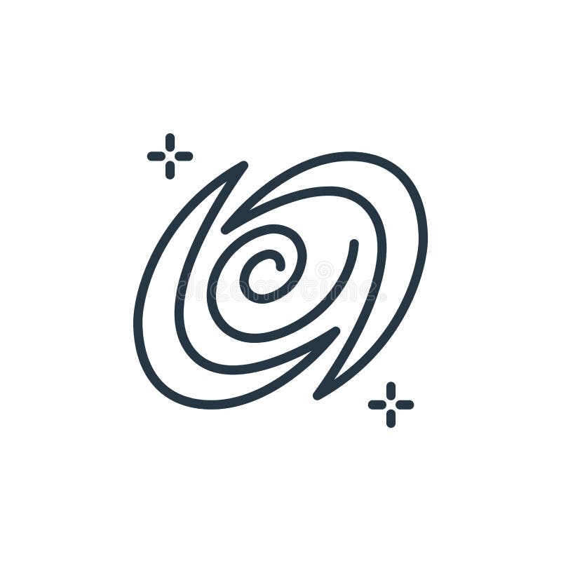 Galaxy Icon in a Minimalistic Style Vector Stock Vector - Illustration ...