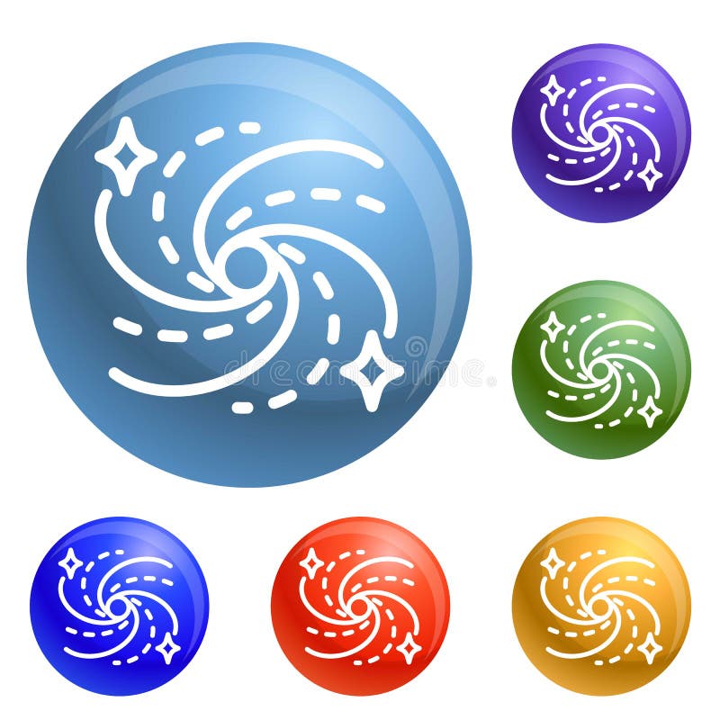 Galaxy icons set vector stock vector. Illustration of abstract - 130415996